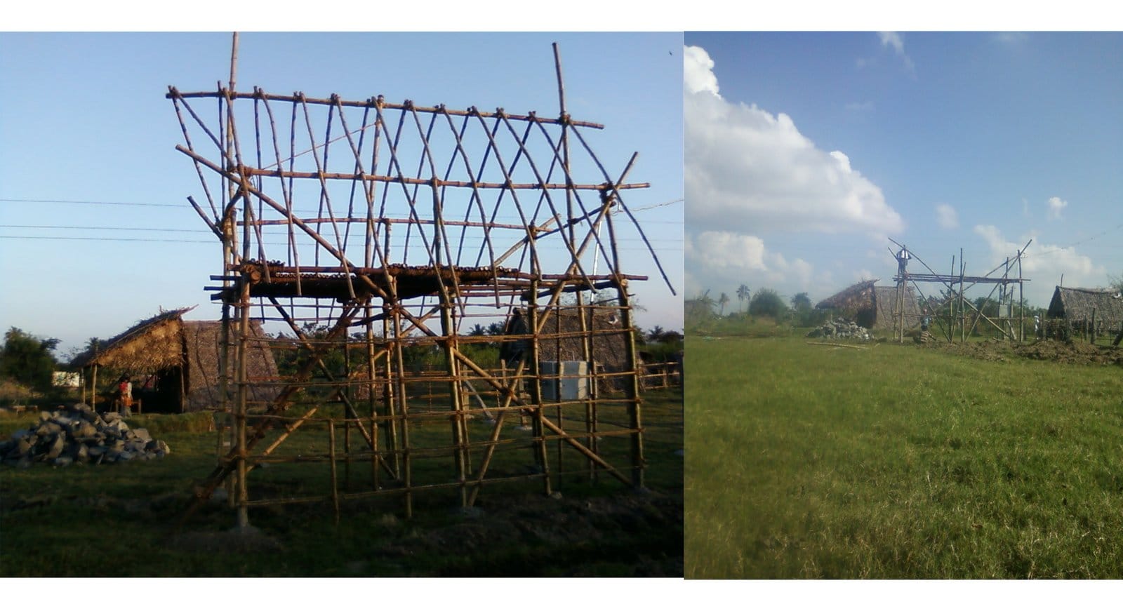 Bamboo hut in Tiruvannamalai