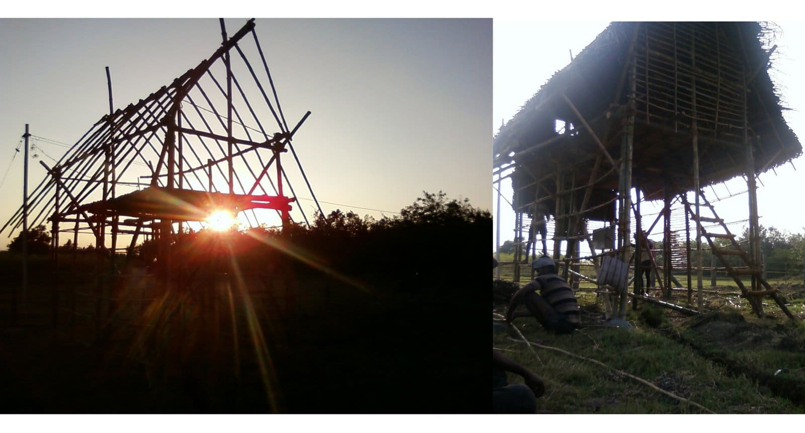Bamboo hut in Tiruvannamalai