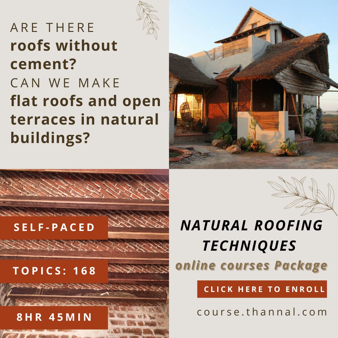Traditional Flat earthen roof using Eeta leaves